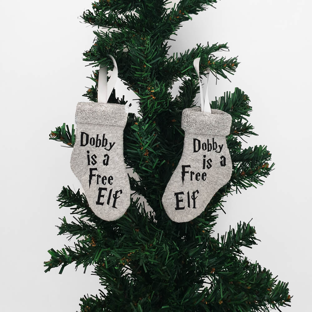 Dobby Socks Christmas Tree Ornaments NZ | For A Pawpose